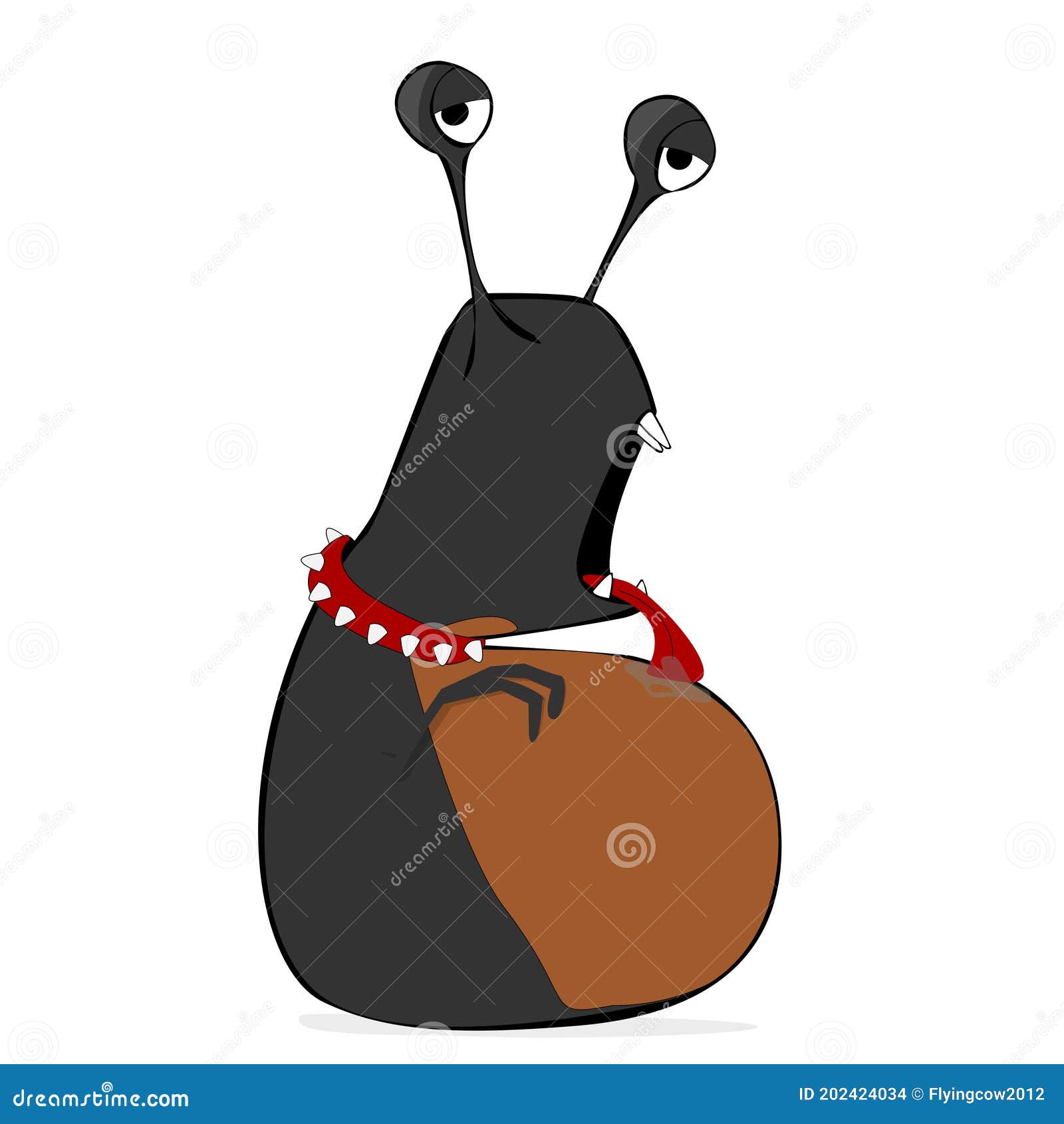 Freeky alien comic slug stock illustration. Illustration of slugs ...