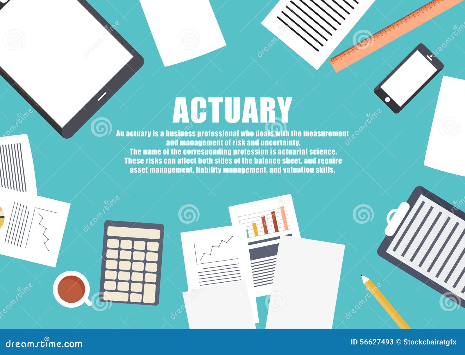 Freelance career. Actuary stock vector. Illustration of business - 56627493