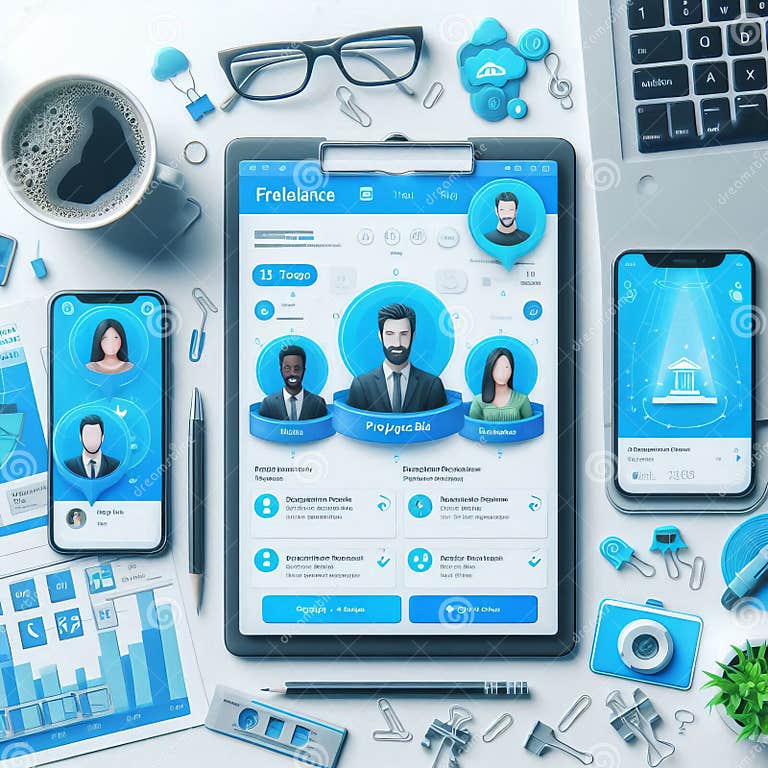 Freelance Collaboration Platform Interface with Project Proposa Stock ...