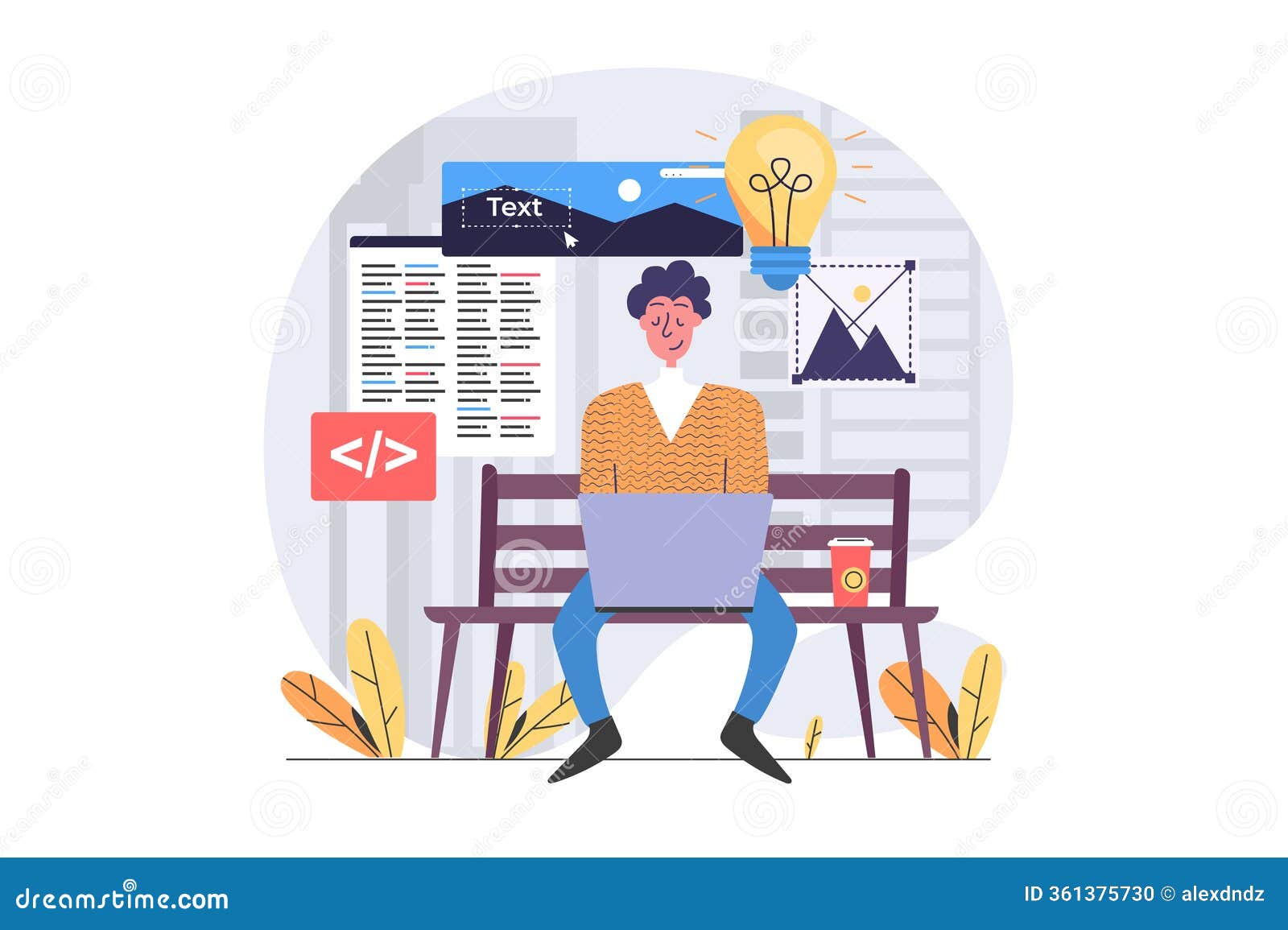 Outdoor Brainstorming Session Collaborative Ideas On A Grassy Lawn With ...