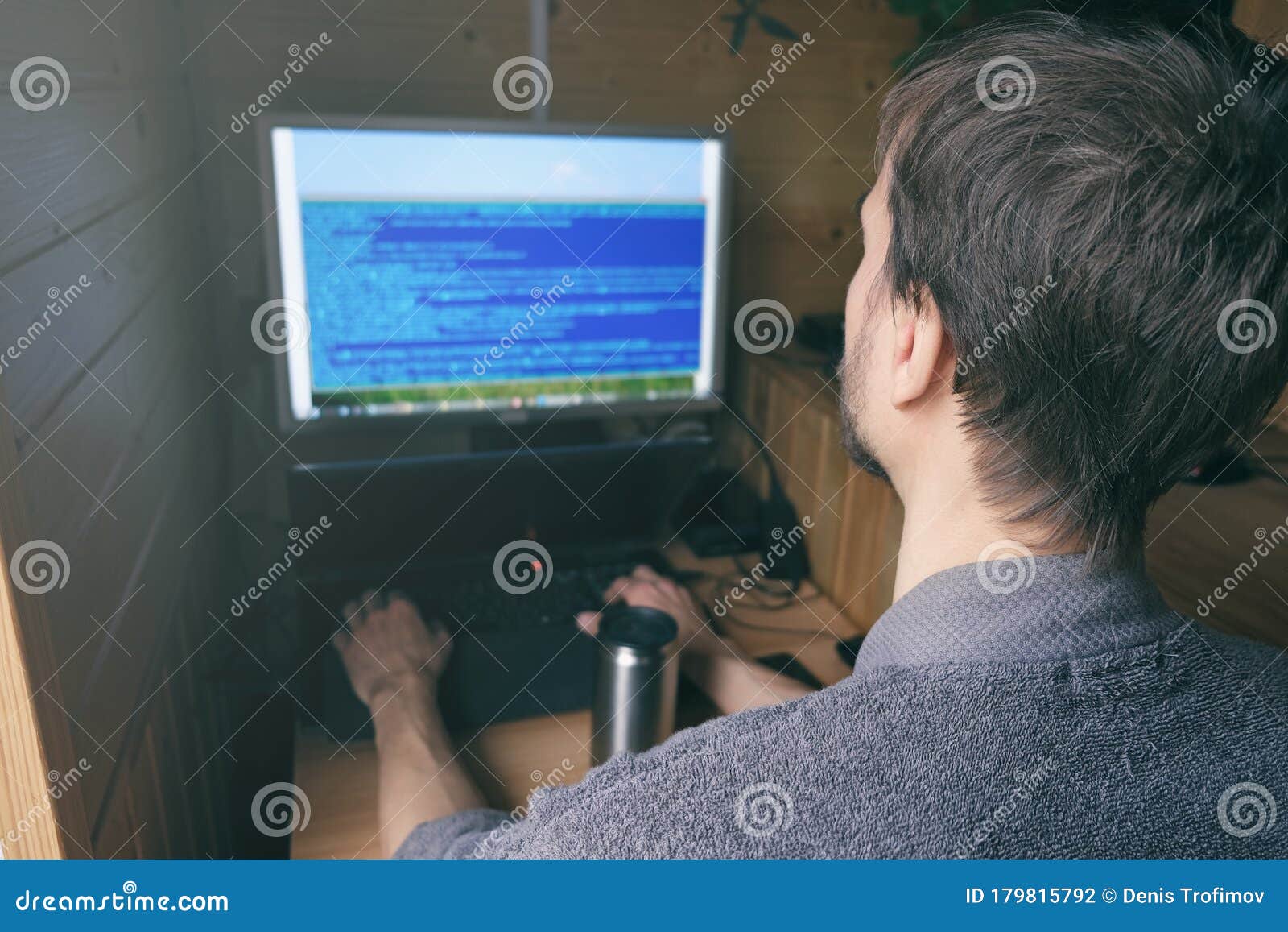 Freelance Developer Work from Home in Quarantine, Lifestyle Workspace ...