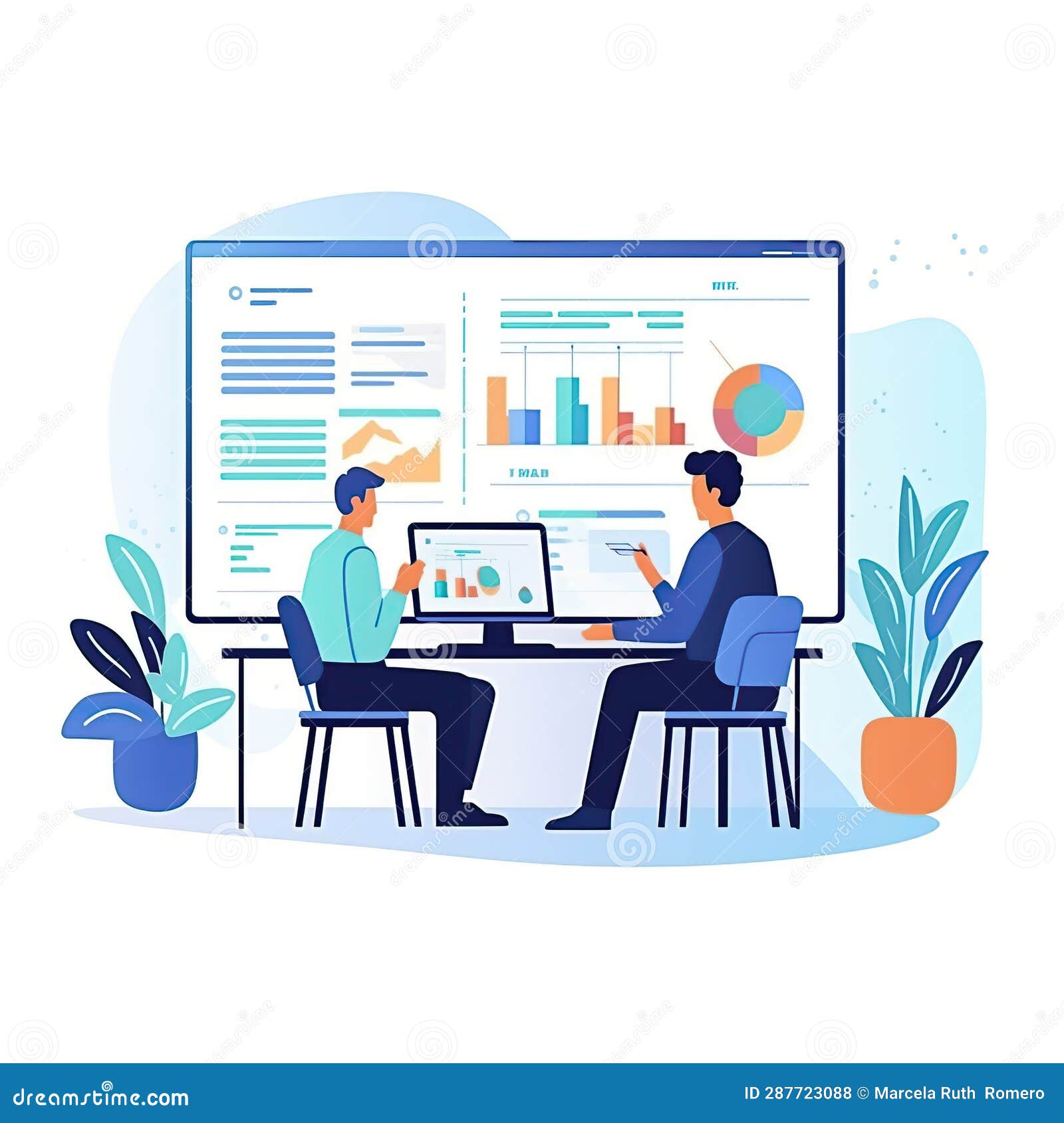 Freelance Discussion, Working at Office. AI Generated Stock ...