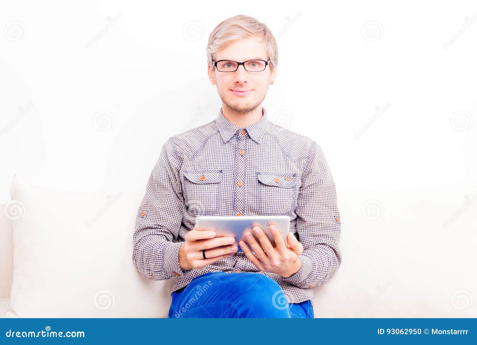 Freelance guy at work stock photo. Image of male, modern - 93062950