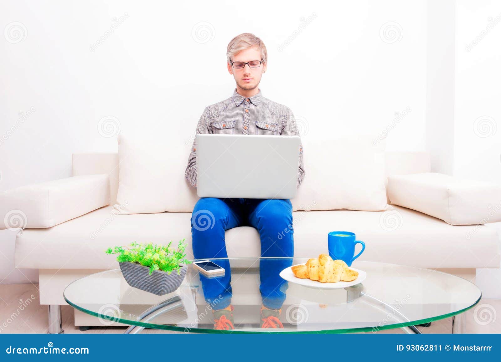 Freelance guy at work stock image. Image of male, architect - 93062811