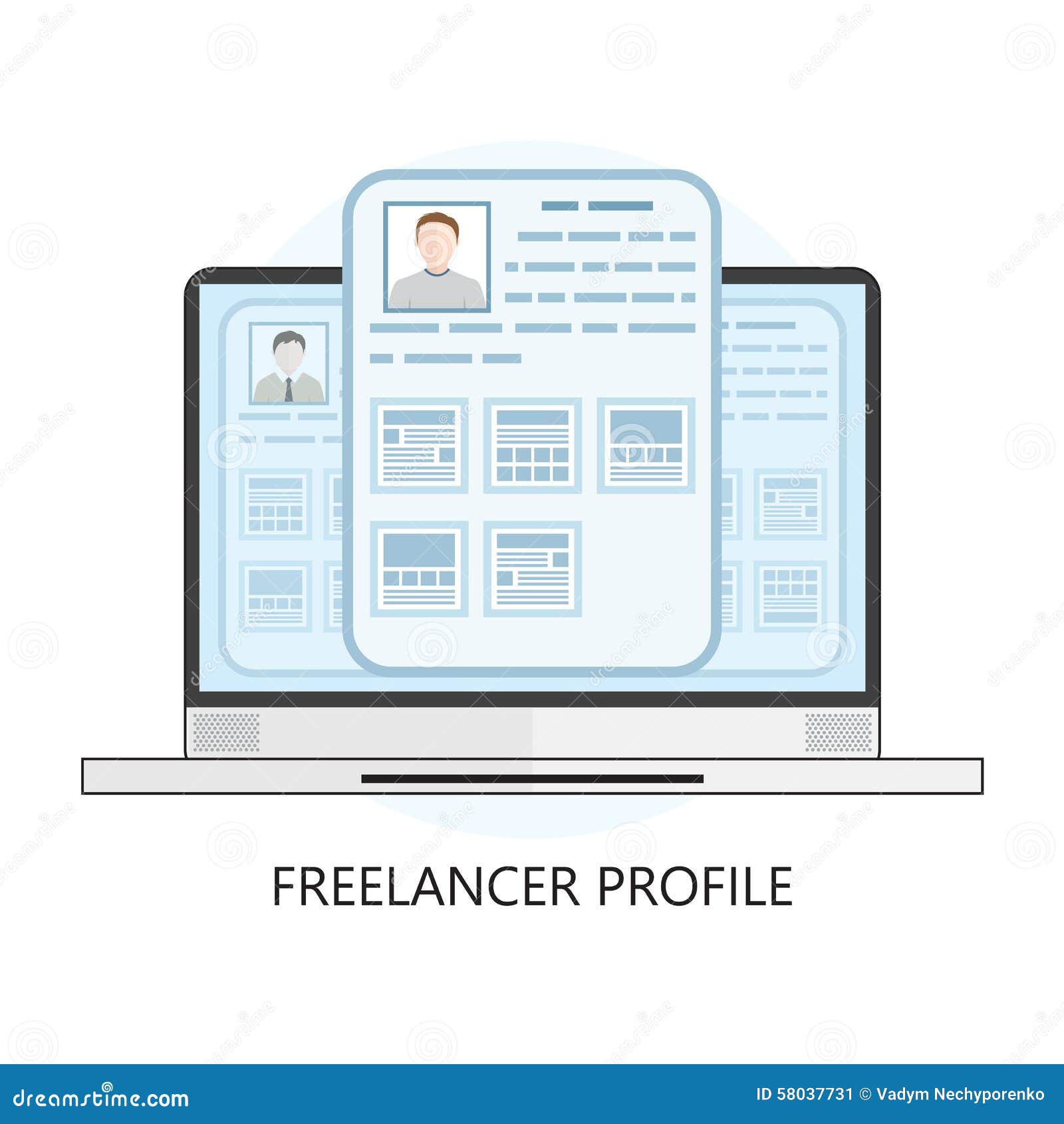 Freelance Icon stock vector. Illustration of file, application - 58037731