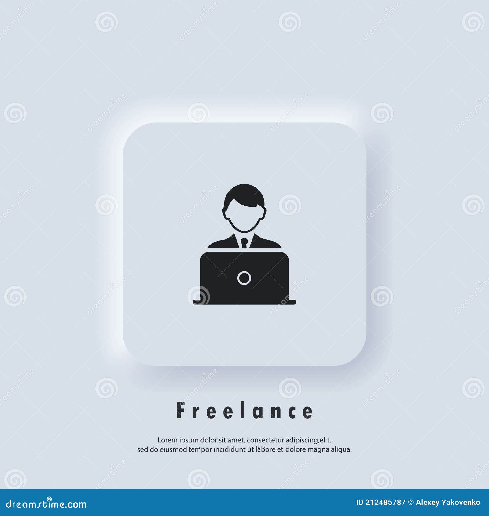 Freelance Logo. Telework Icon. Freelance. Career, Work during ...