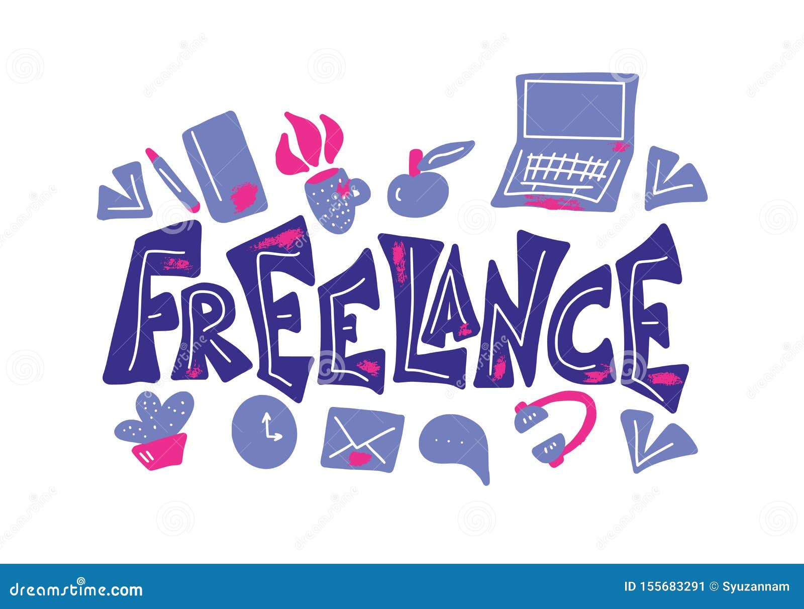 Freelance Quote. Vector Concept Desing Word. | CartoonDealer.com #155683085