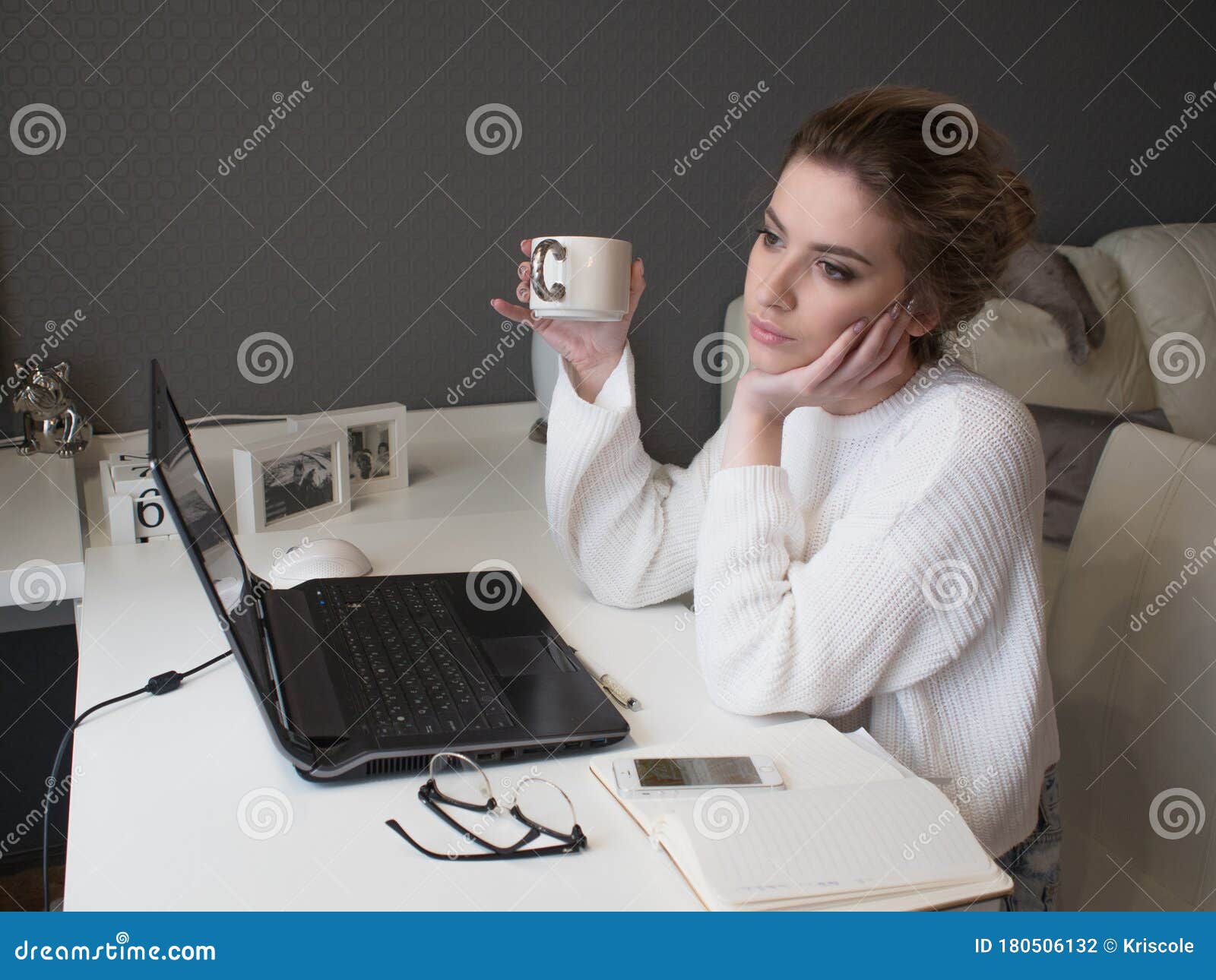 Freelance and Remote Work. Deadline and Chronic Fatigue Syndrome Stock ...