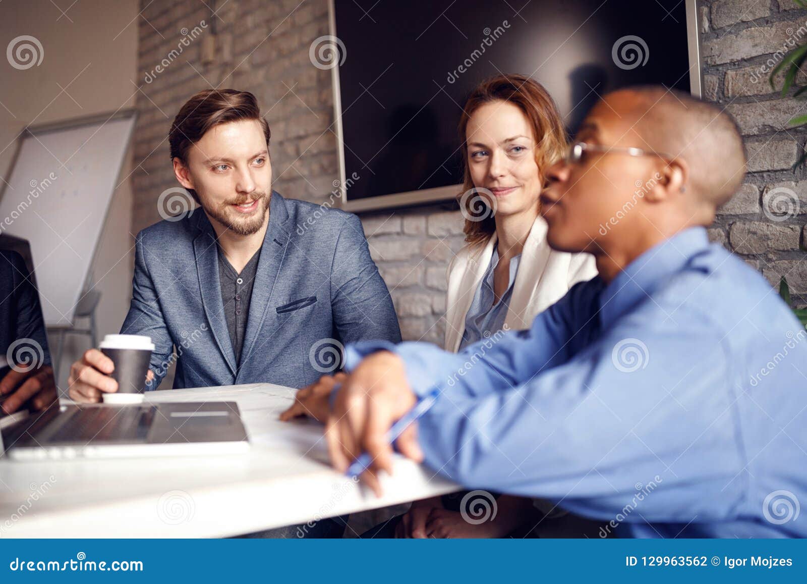Freelance Team- Coworkers Working Together Stock Photo - Image of ...