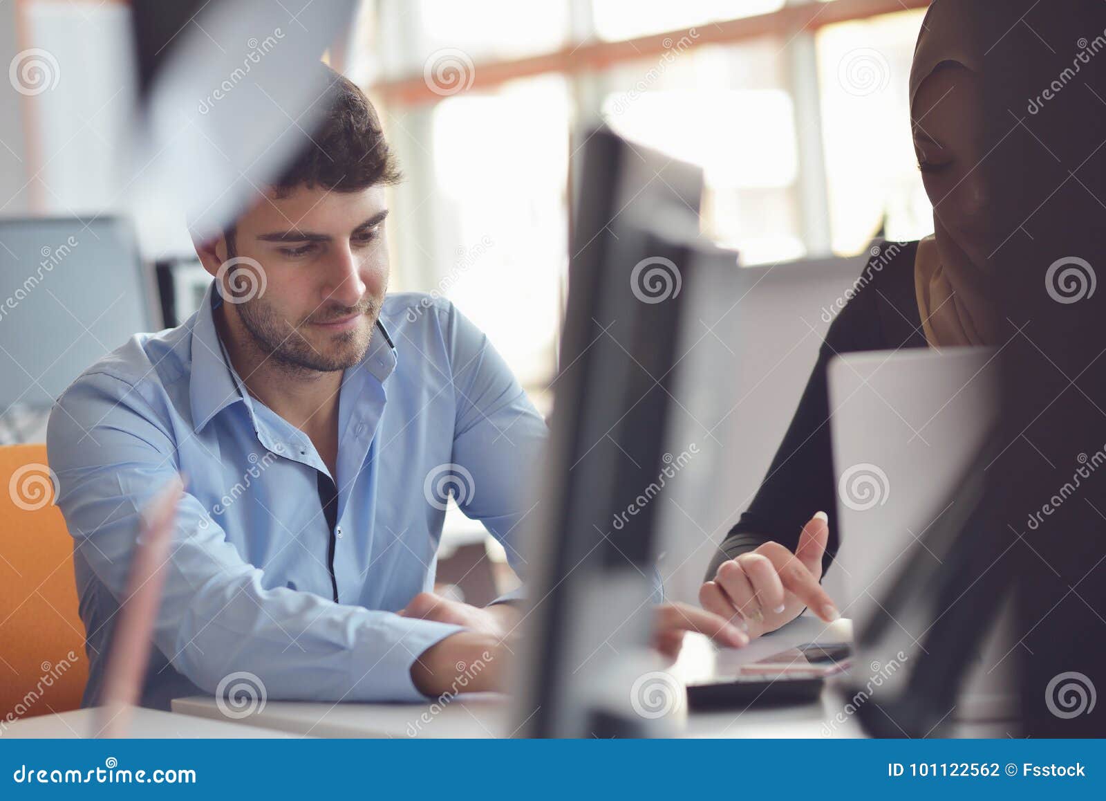Freelance Programmer Working in Startup Office Stock Photo - Image of ...