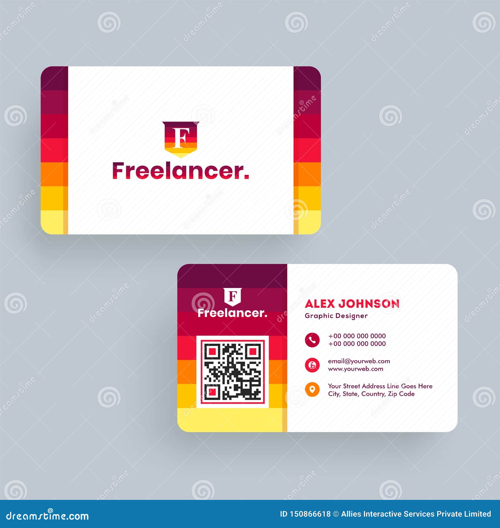 Freelance Graphic Designer Business Cards