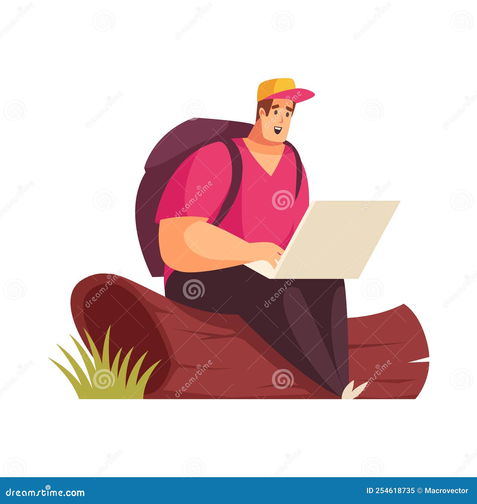 Freelancer Cartoon Illustration Stock Vector - Illustration of ...