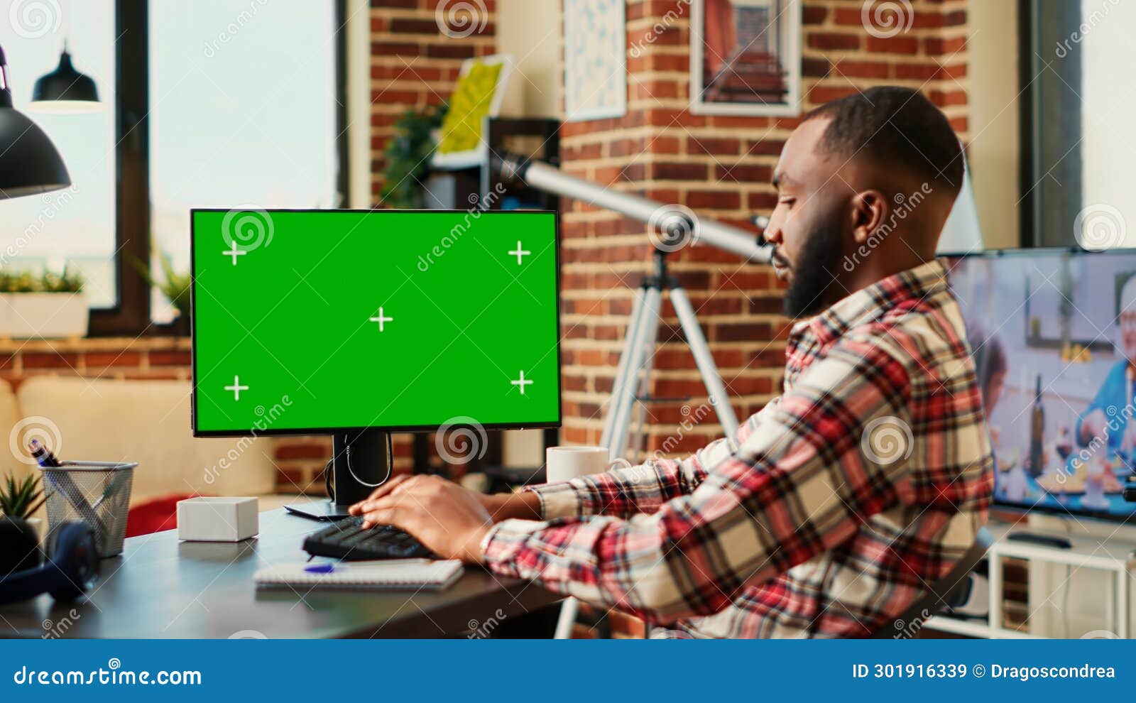 Freelancer Cross Checking Information Stock Image - Image of relaxed ...