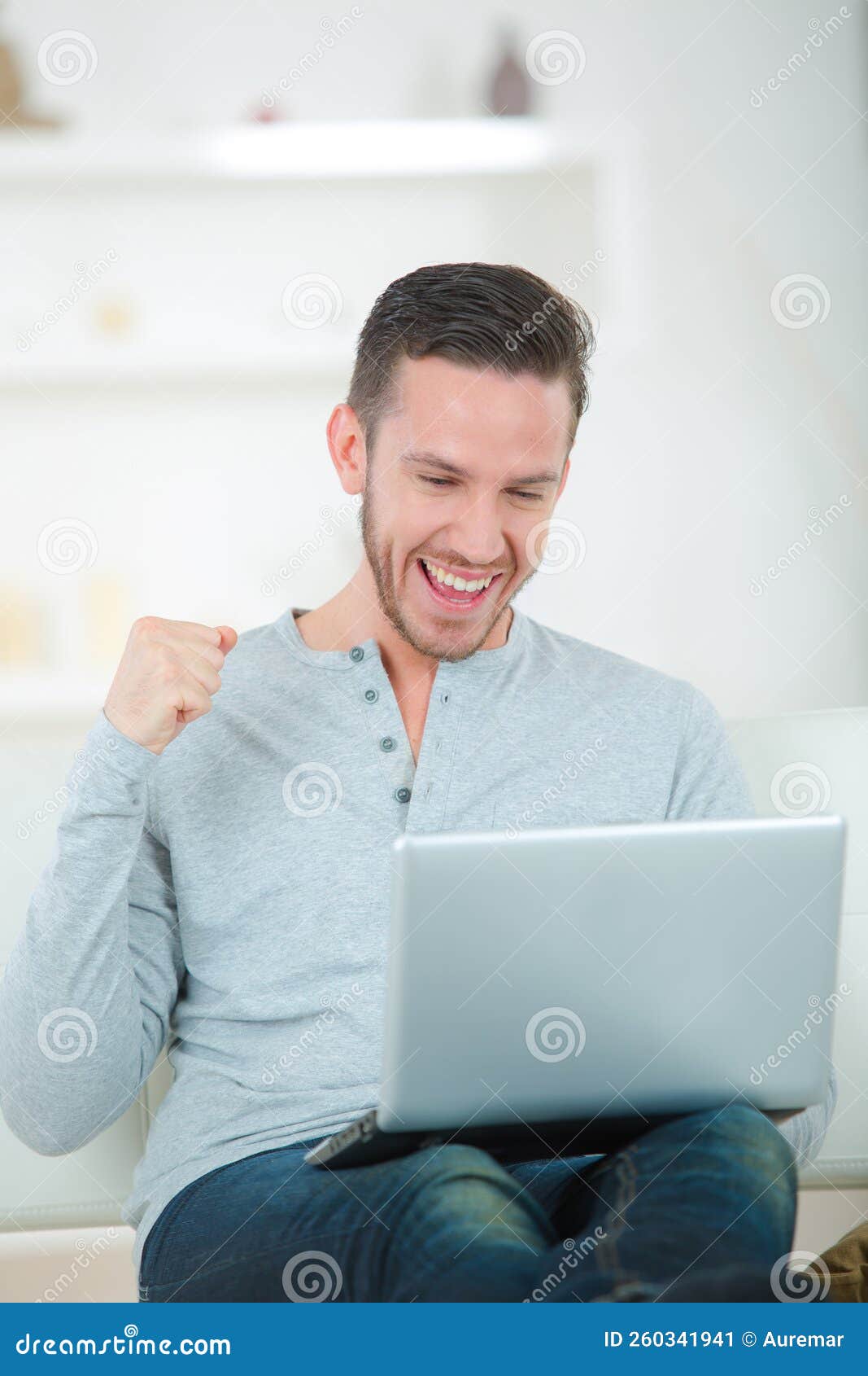 Freelancer Happy about Successful Business Deal Stock Image - Image of ...
