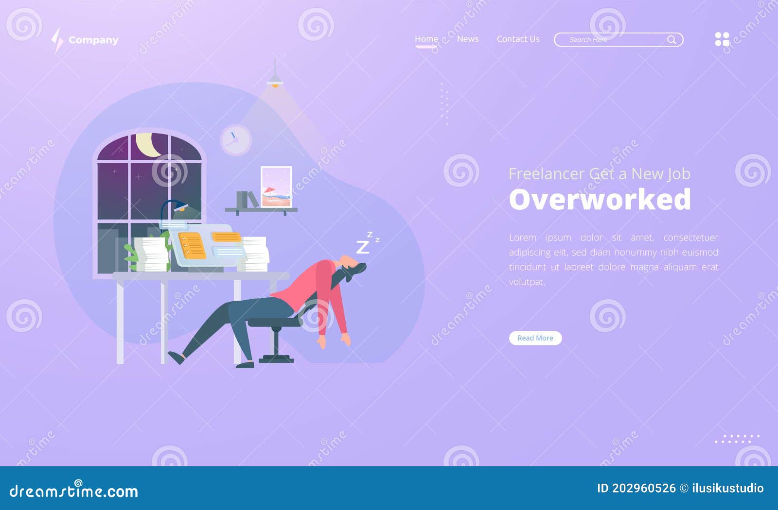 Overworked Illustration Concept, Getting Too Many Work Assignments ...