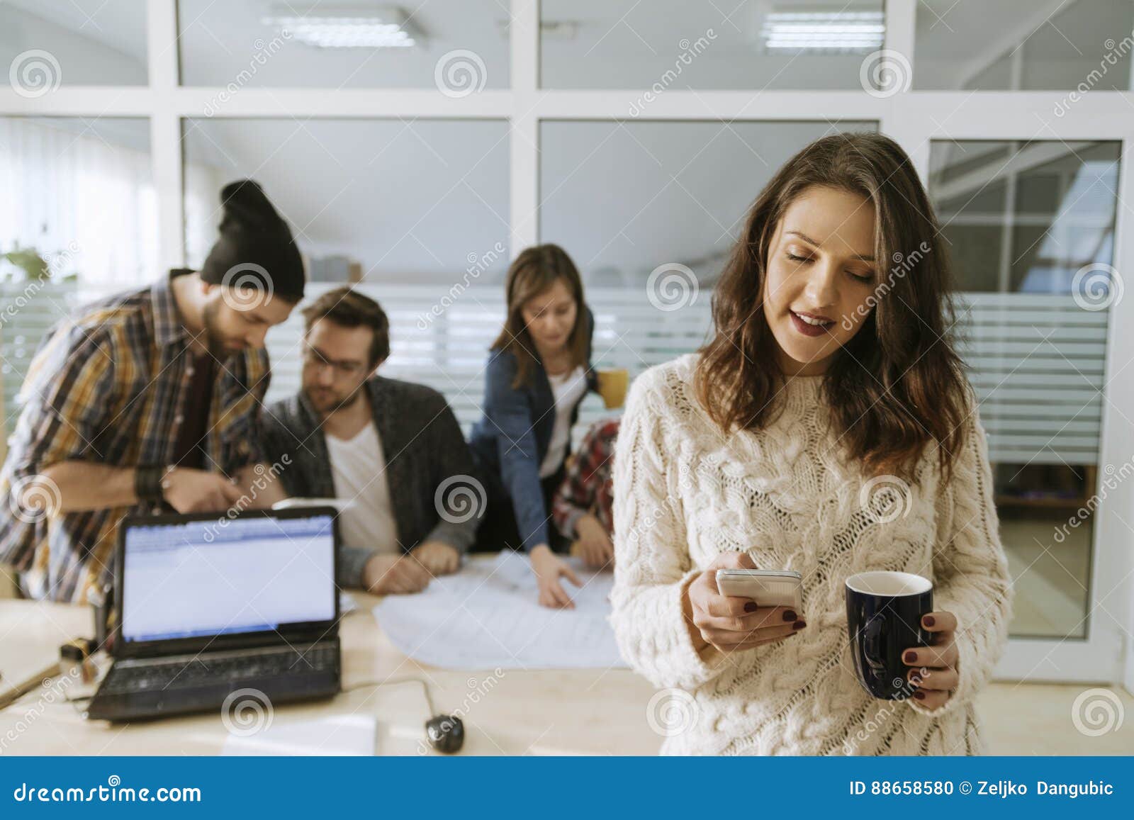 Freelancer in the Office stock photo. Image of freelance - 88658580