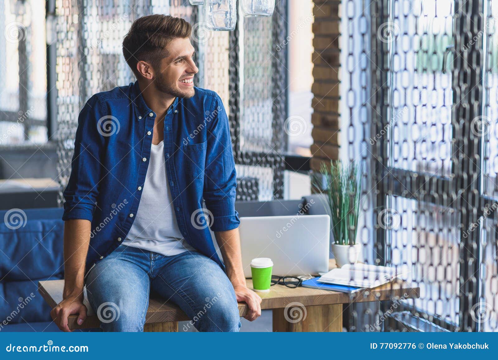 Freelancer Resting after Hard Work Day Stock Photo - Image of ...