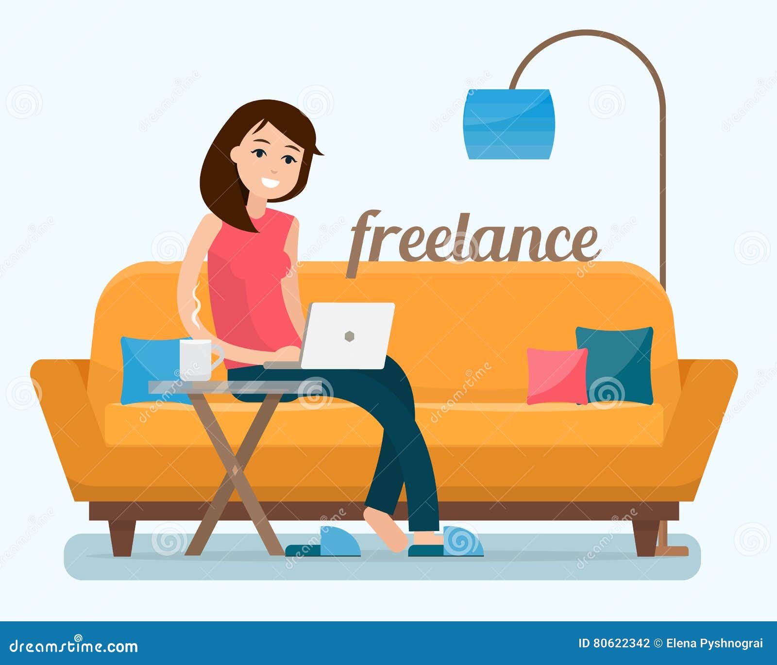 Freelancer Woman Cartoon Character Creation Set | CartoonDealer.com ...