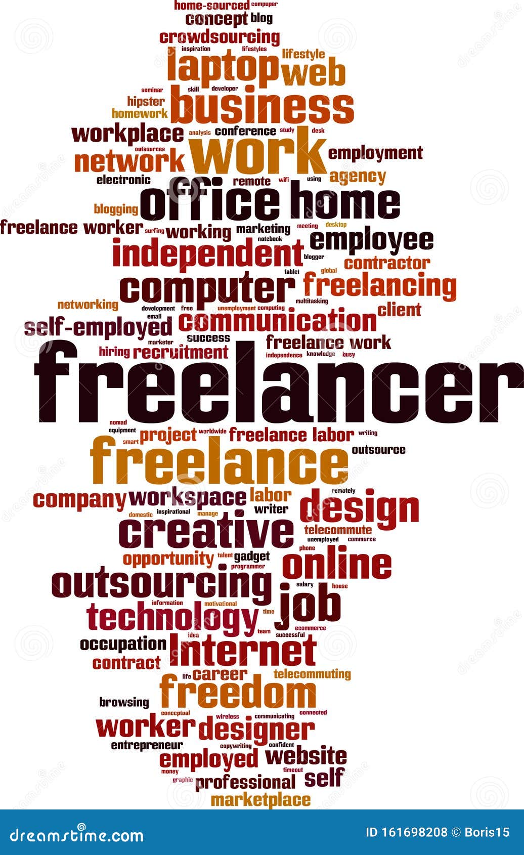 Freelancer word cloud stock vector. Illustration of business - 161698208