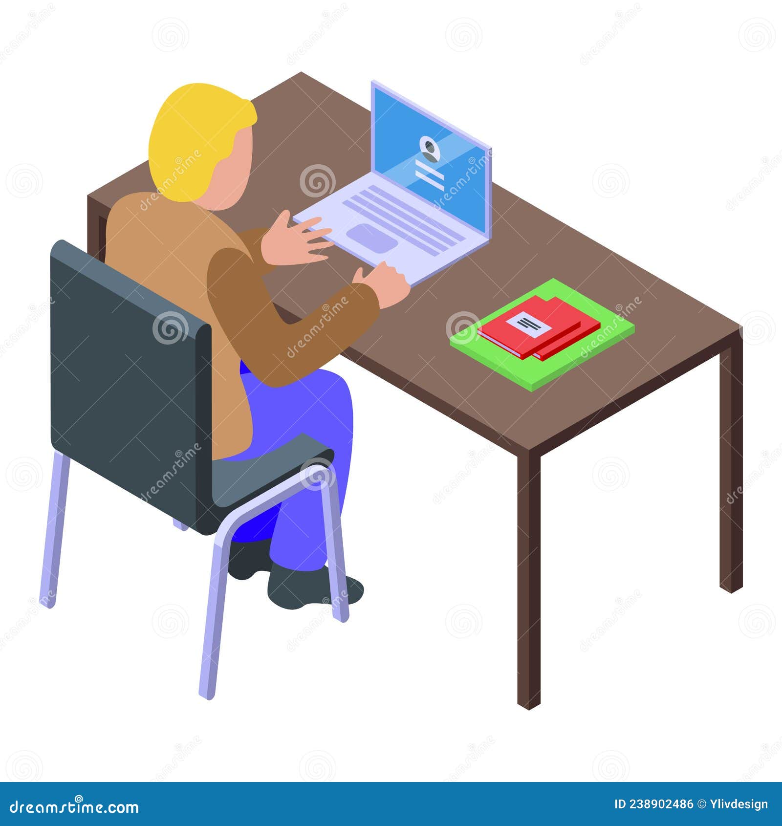 Freelancer Work Icon Isometric Vector. Computer Freelance Stock Vector ...