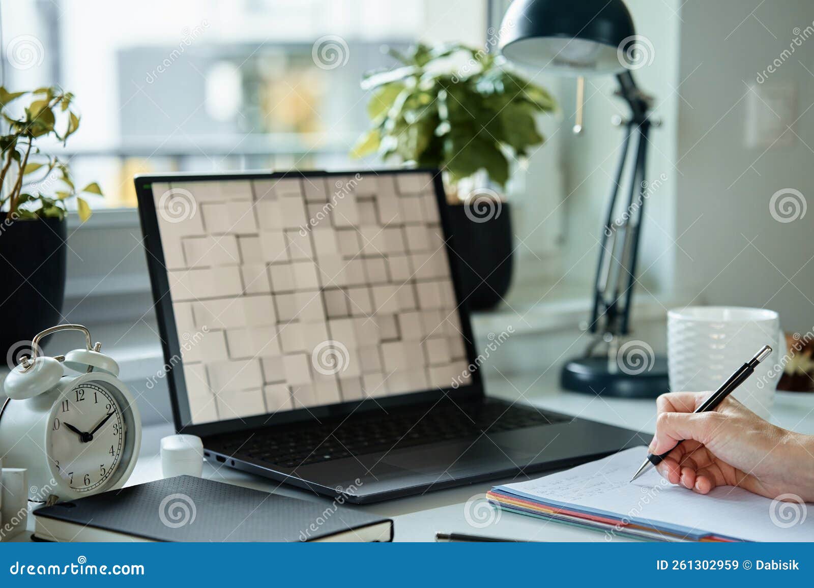 Creative Designer Working from Home. Remote Work Stock Image - Image of ...