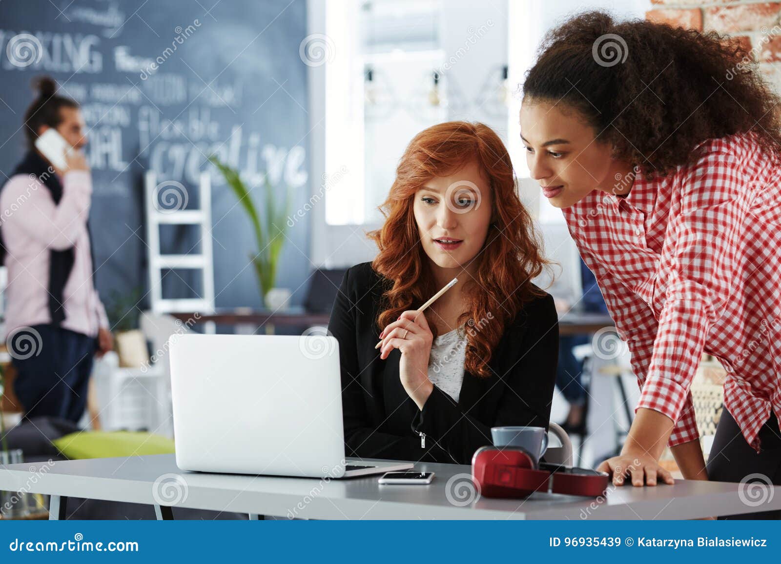 Freelancers in Coworking Office Stock Image - Image of brainstorm ...