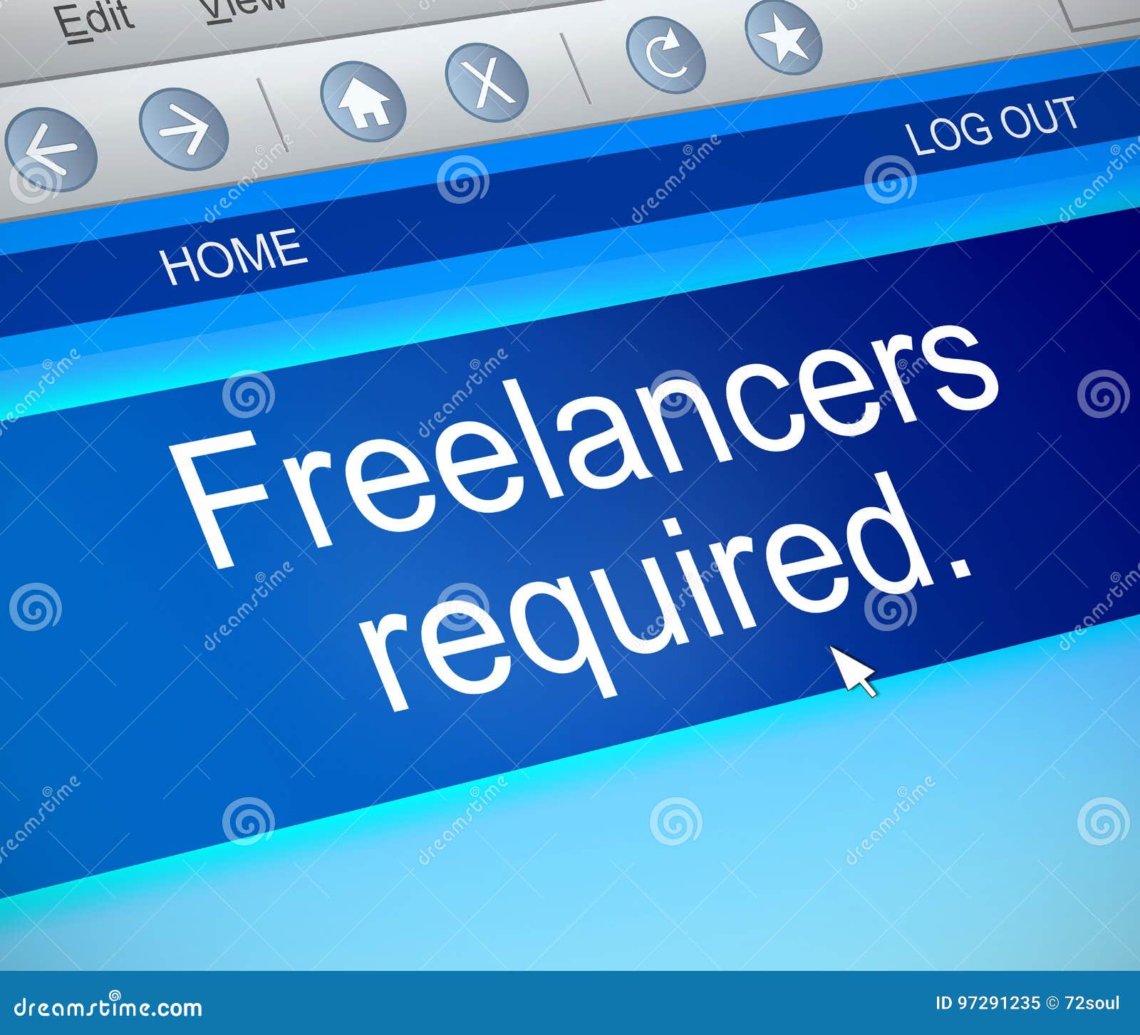 Freelancers Required Concept. Stock Illustration - Illustration of ...