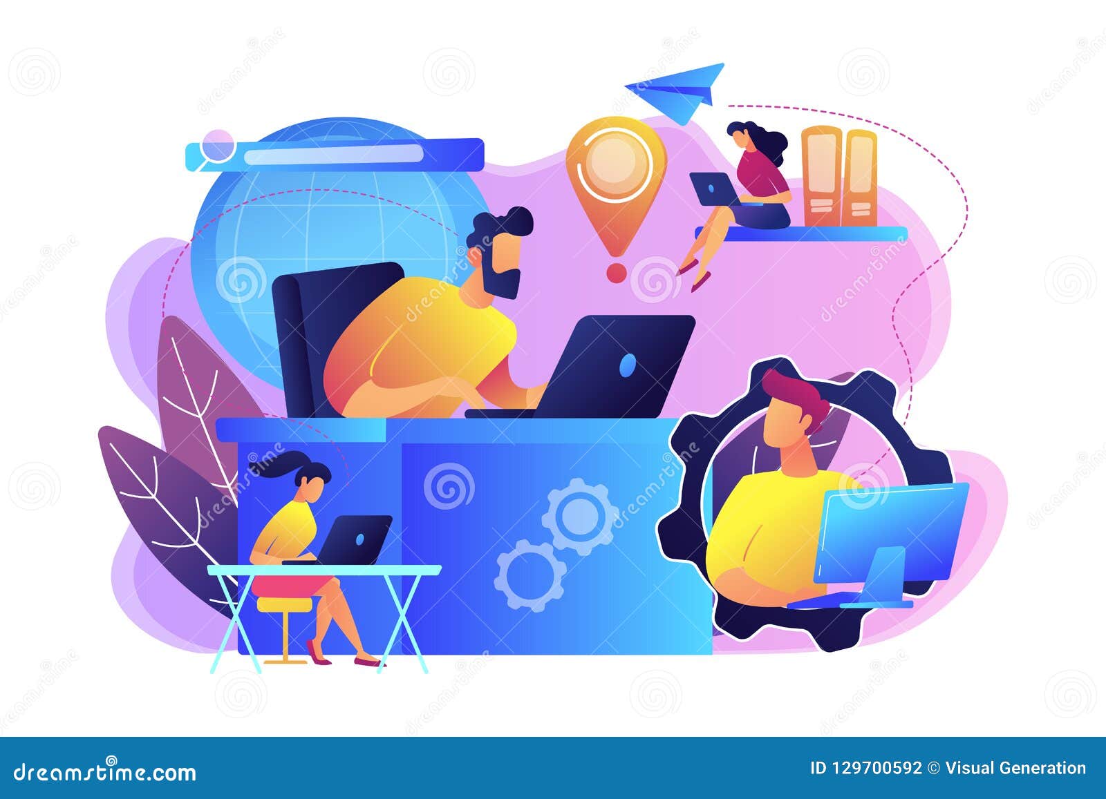 Global Network Connection Concept Vector Illustration. Stock Vector ...