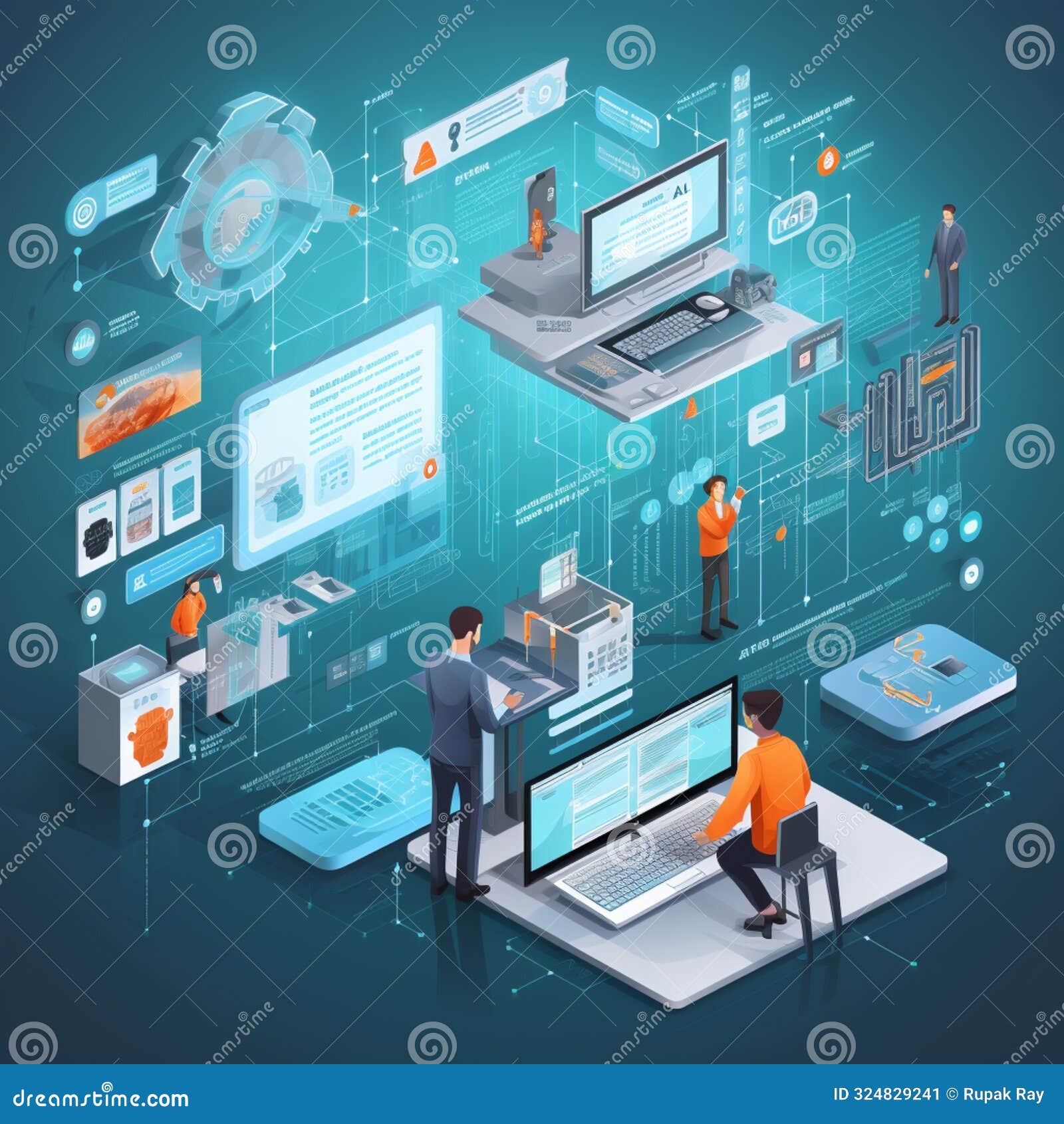 Freelancing Concept Wallpaper in Abstract Background Image Stock ...