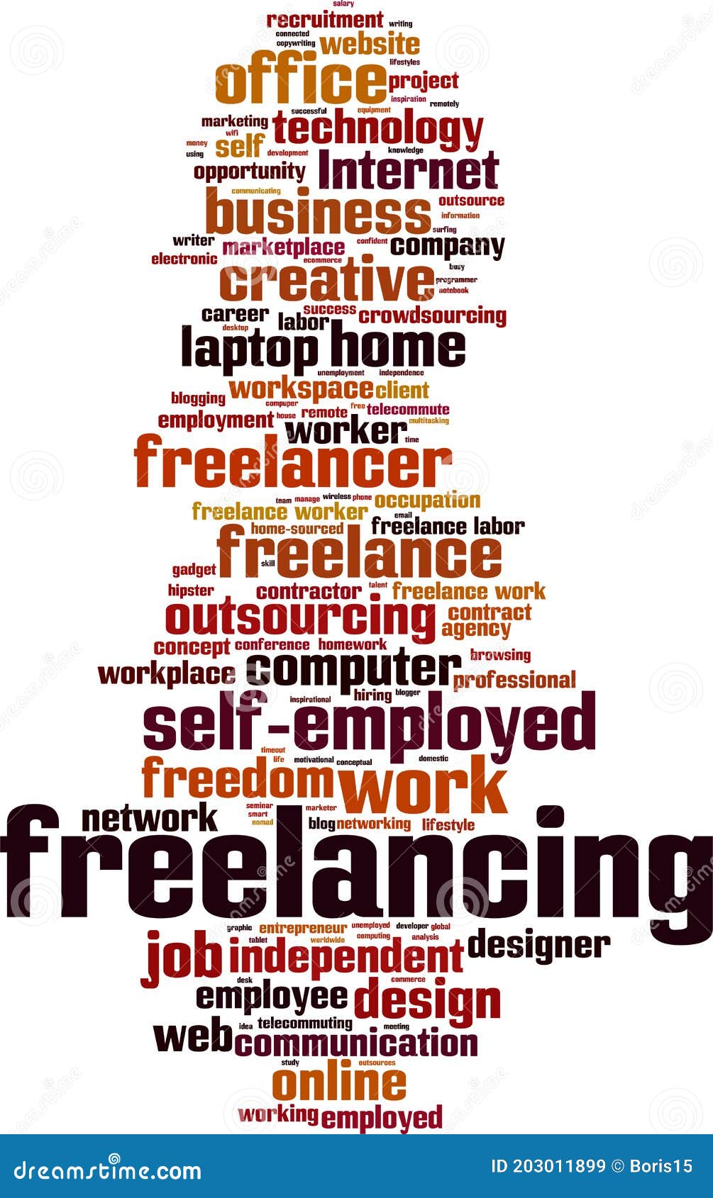Freelancing word cloud stock vector. Illustration of proprietorship ...