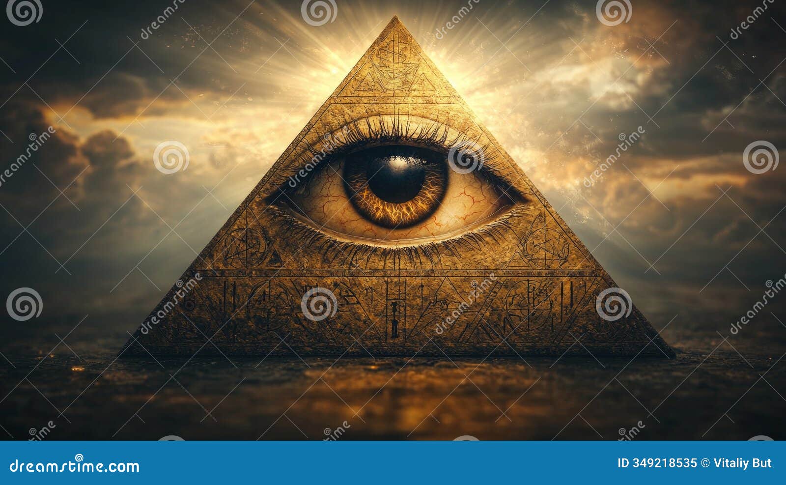 Freemason Pyramid Features Hidden Eye Amidst Geometric Patterns and ...