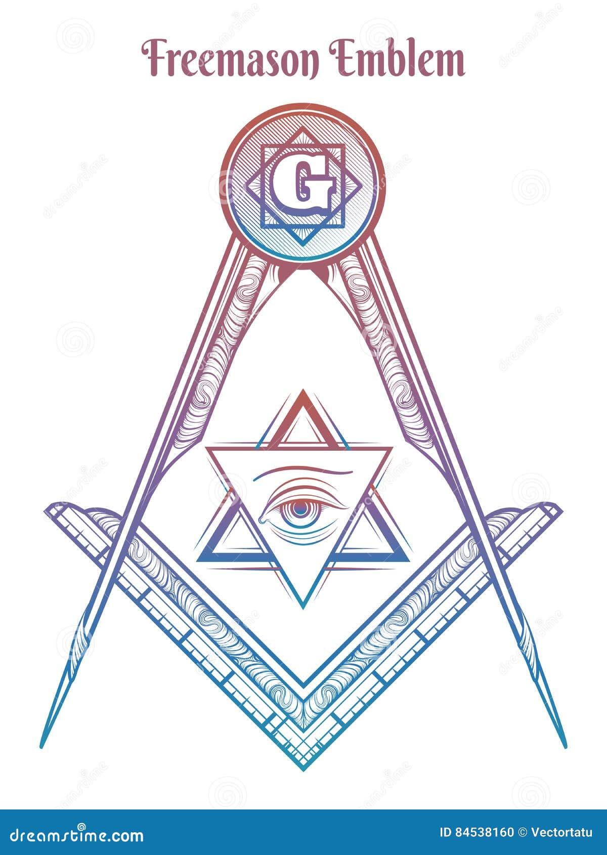 Freemason Square and Compass Stock Vector - Illustration of ancient ...