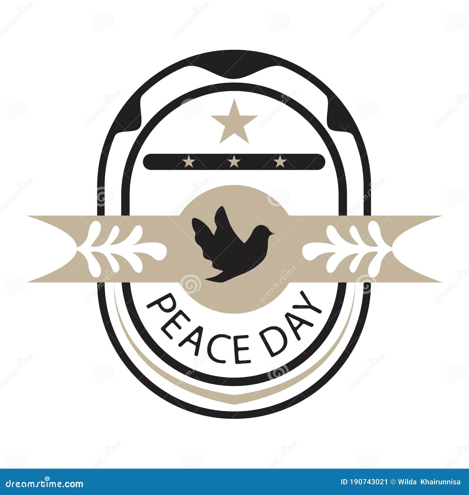 Peace Day Emblem Logo in Commemoration of the Day of Peace in September ...