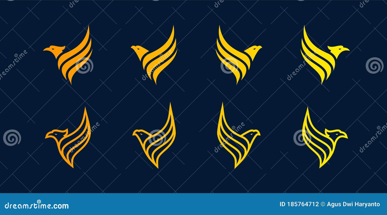 Simple Eagle Wings Logo Design Stock Vector - Illustration of element ...