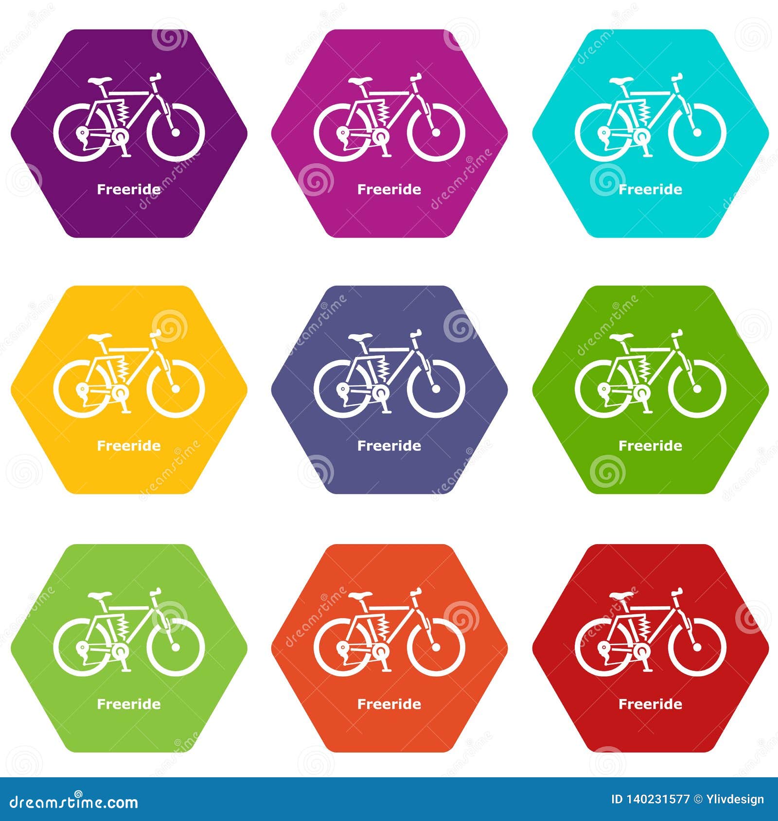 Bike Freeride, Linear Style Sign For Mobile Concept And Web Design ...