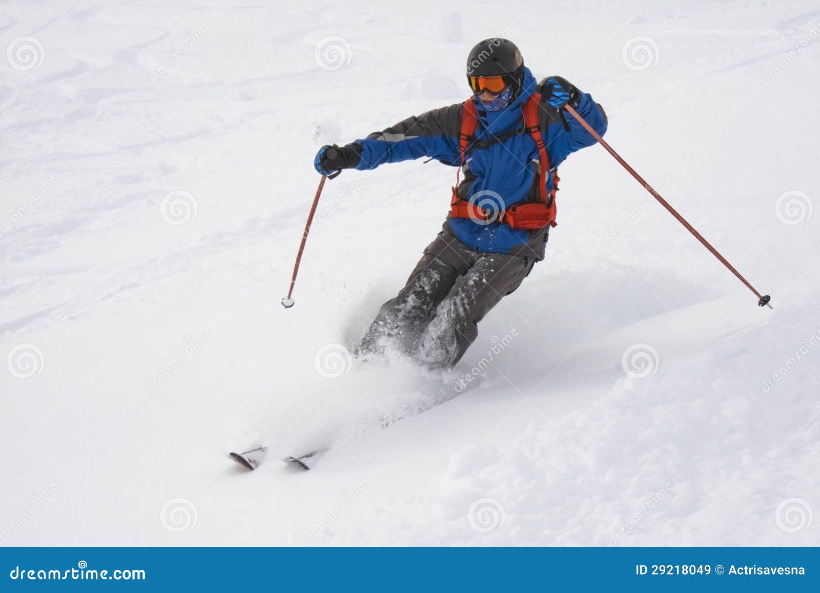 Freeride skier stock image. Image of riding, sportsman - 29218049