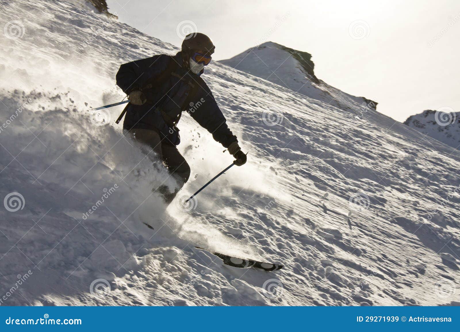 Freeride skier stock image. Image of skiing, freeski - 29271939