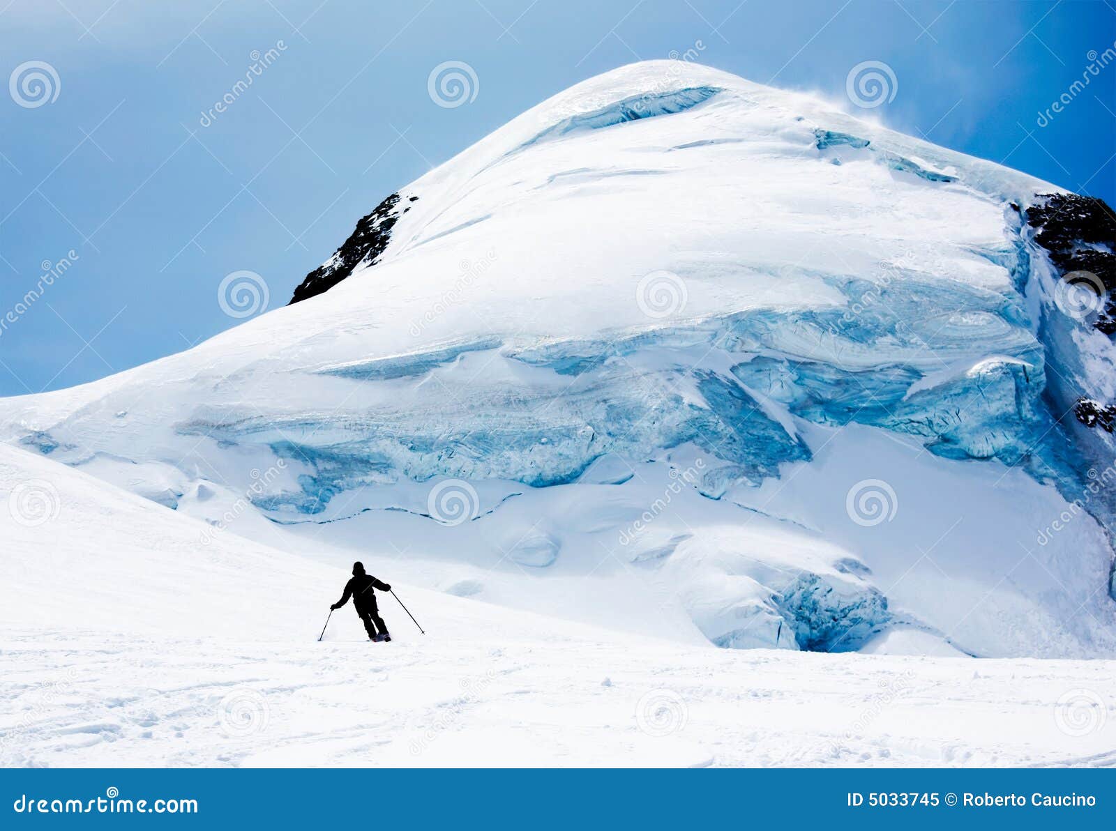 Freeride skier stock image. Image of mountain, resort - 5033745