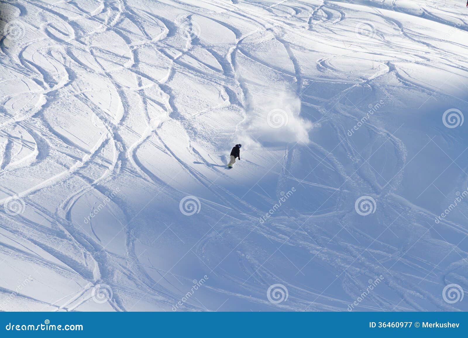 Freeride, Tracks on a Slope Stock Image - Image of lifestyles ...