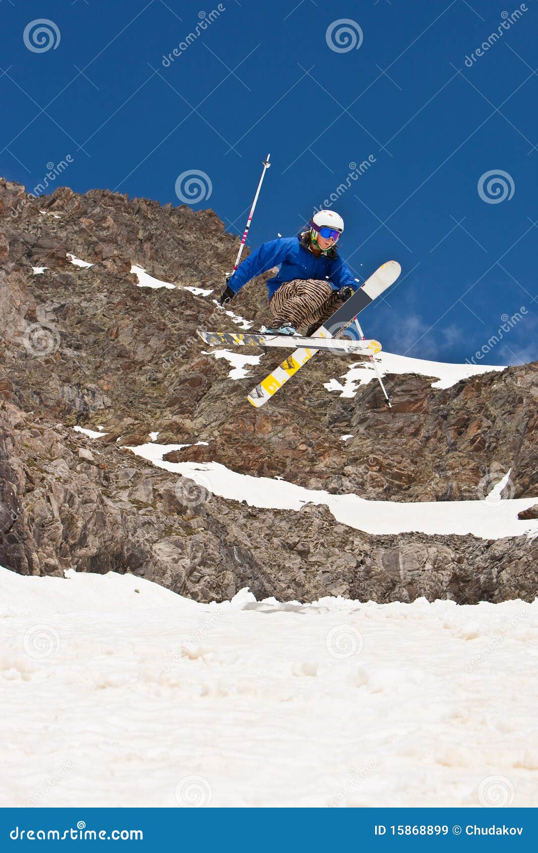 Freerider, Jumping in a Mountains Stock Image - Image of pure, moving ...