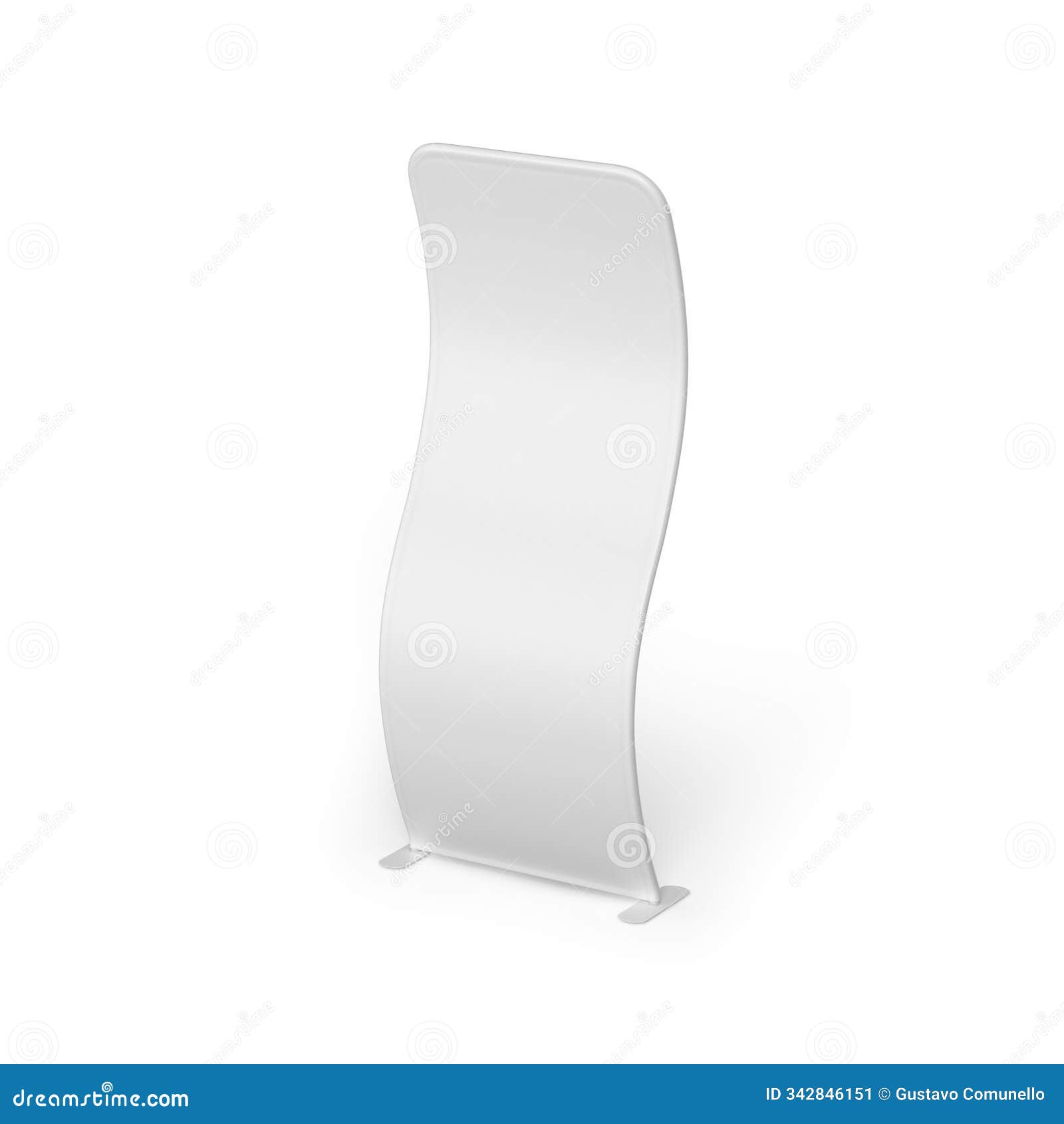 Freestanding Curved Display Stand with Smooth Wavy Design Stock Image ...