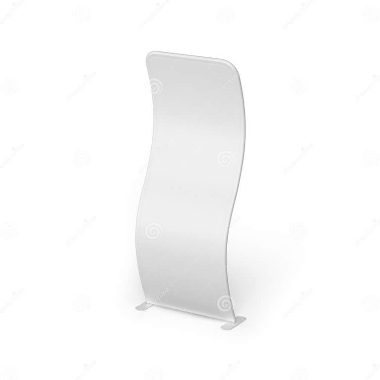 Freestanding Curved Display Stand with Smooth Wavy Design Stock Image ...