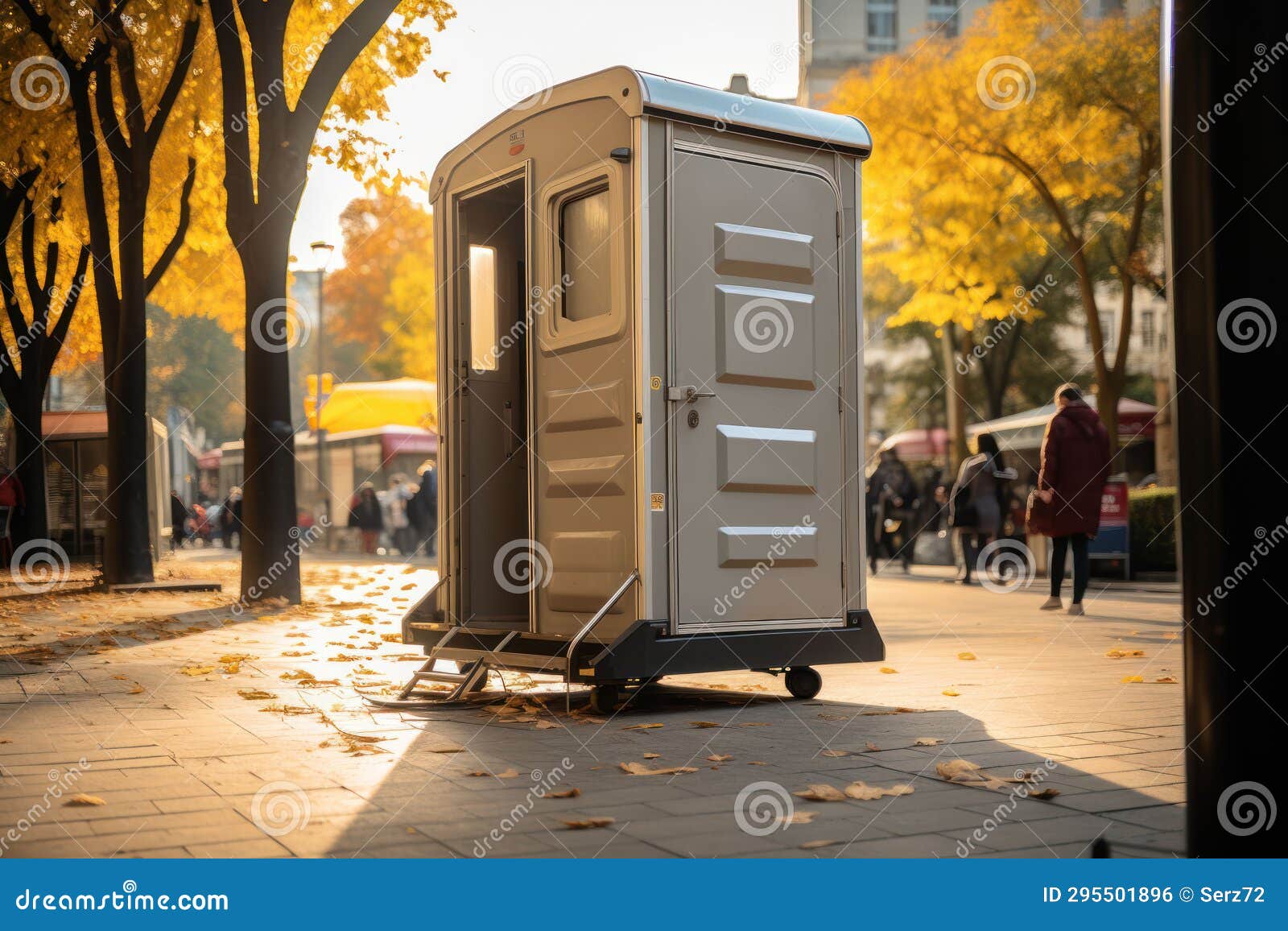 Freestanding street toilet stock photo. Image of modern - 295501896