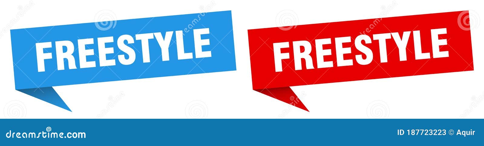 Freestyle Banner. Freestyle Speech Bubble Label Set Stock Vector ...