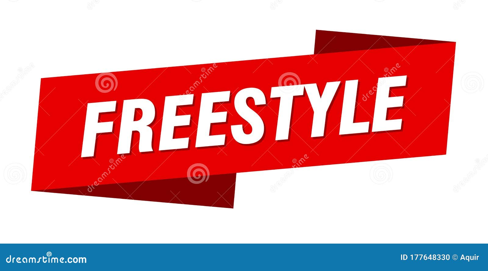 Freestyle Banner Template. Freestyle Ribbon Label Stock Vector ...