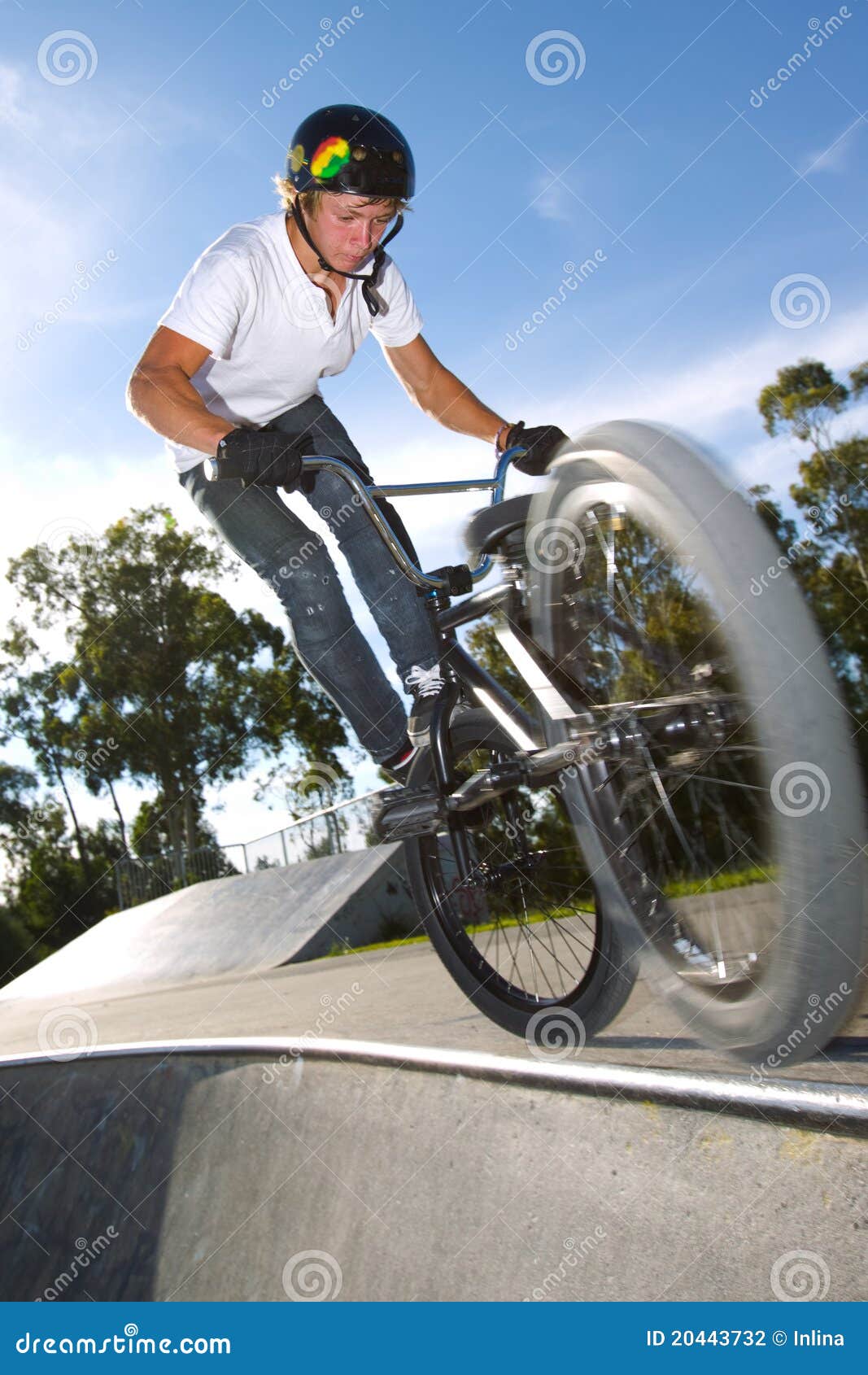 Freestyle BMX Rider Doing a Trick Stock Photo - Image of bicycle ...