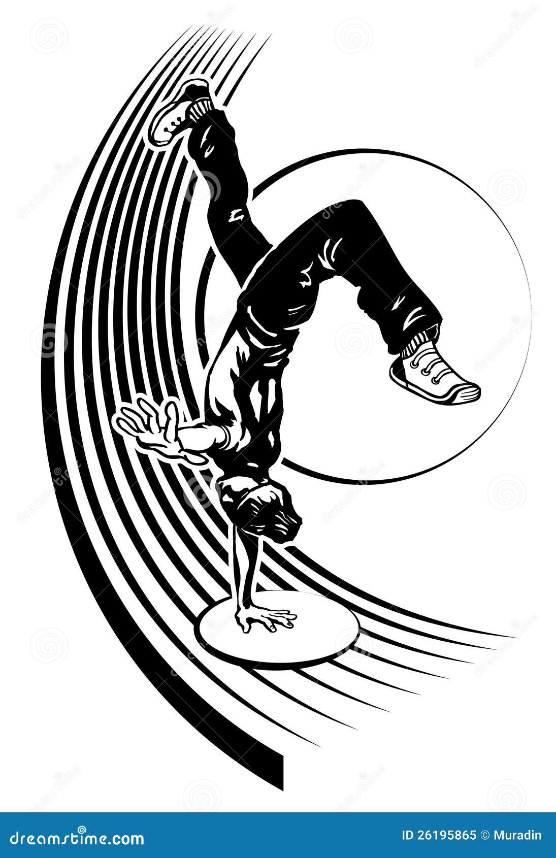 Freestyle dancer stock vector. Illustration of black - 26195865