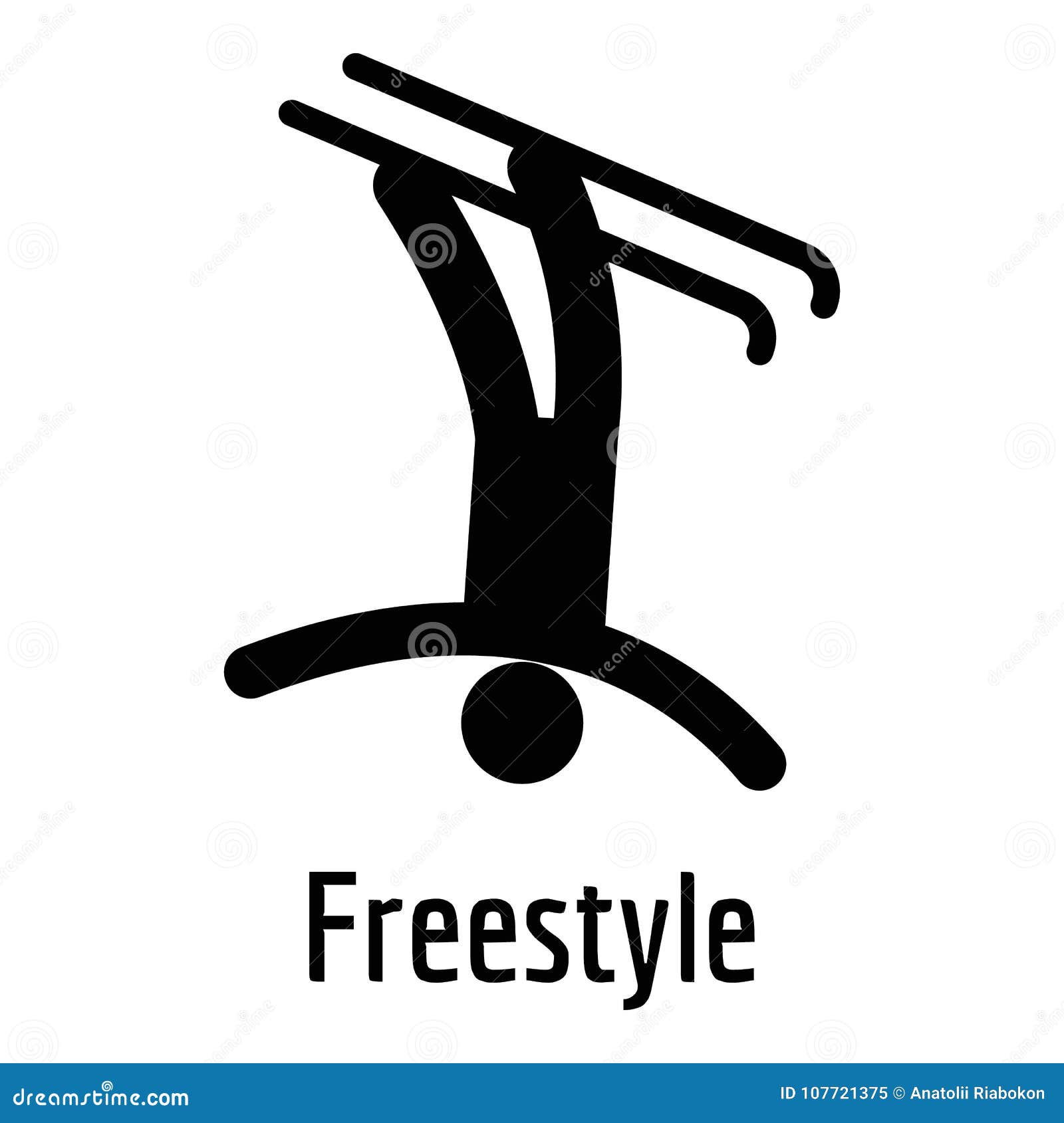 Freestyle Icon, Simple Style. Stock Vector - Illustration of black ...