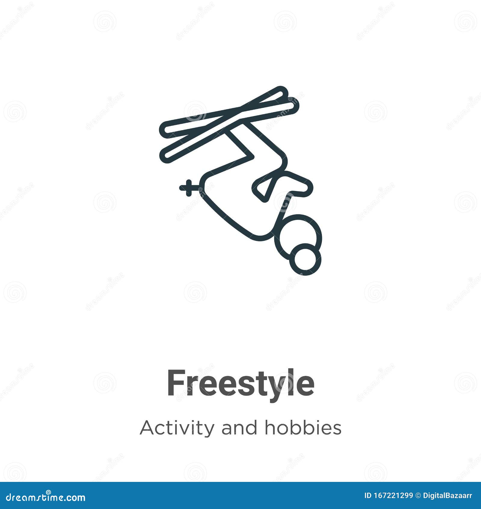 Freestyle Outline Vector Icon. Thin Line Black Freestyle Icon, Flat ...