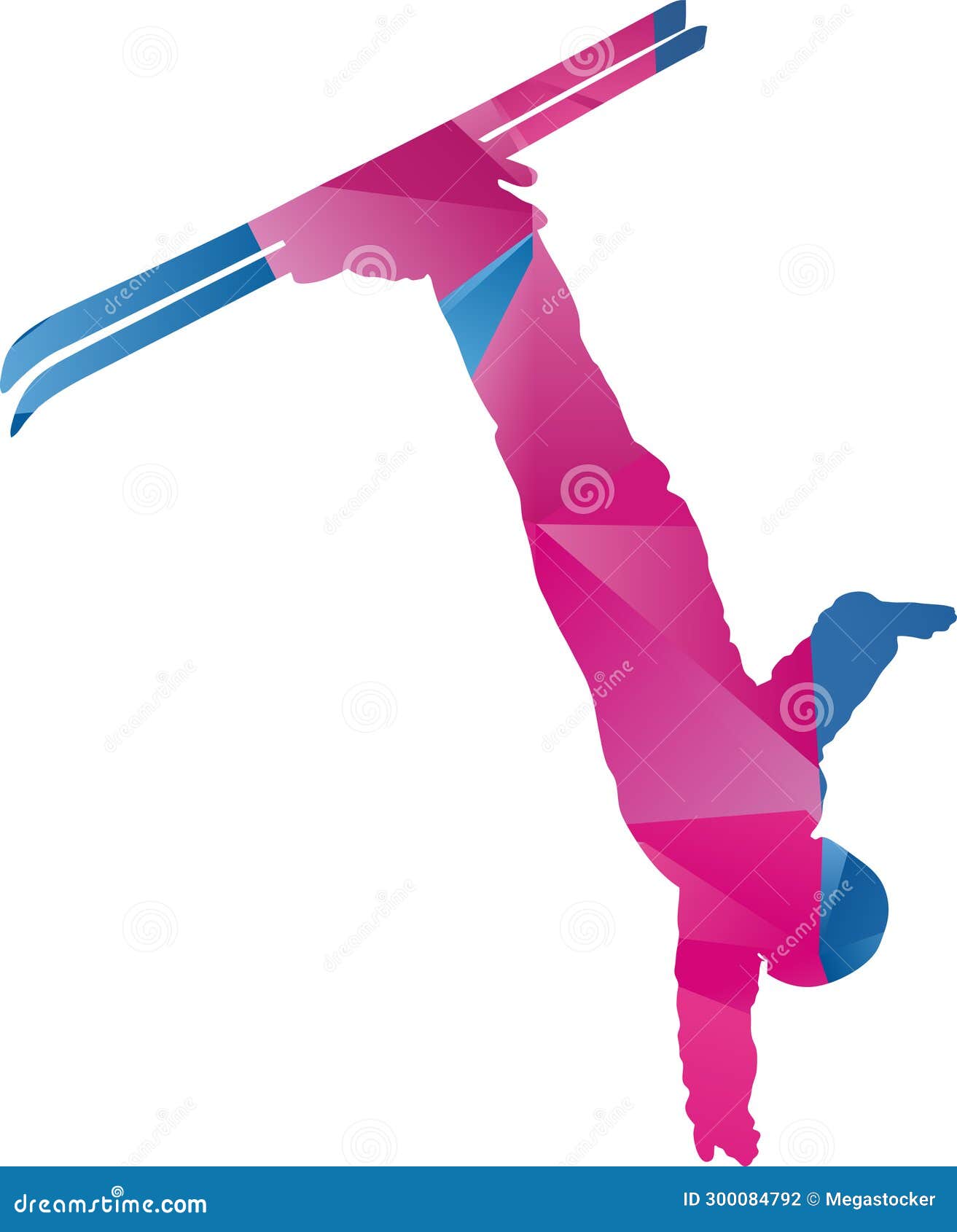 Freestyle Ski Jump Vector Illustration Stock Vector - Illustration of ...